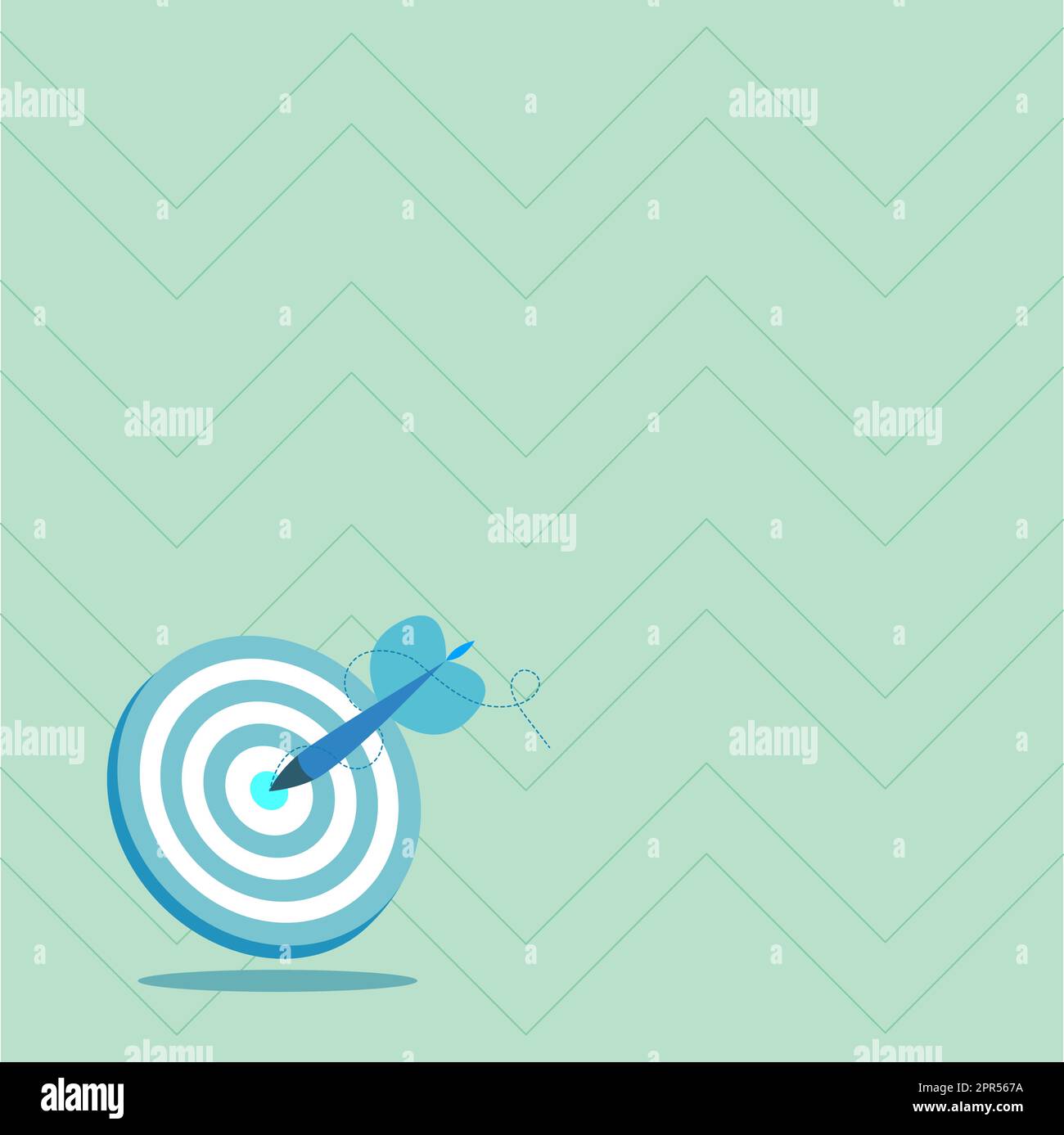 Presenting Message Hitting Target Concept, Abstract Announcing Goal ...