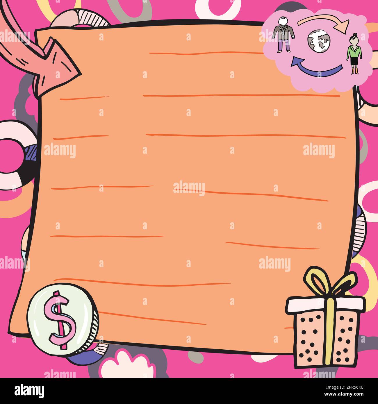 Important Message Written On Note With Gift Drawing. Crutial ...