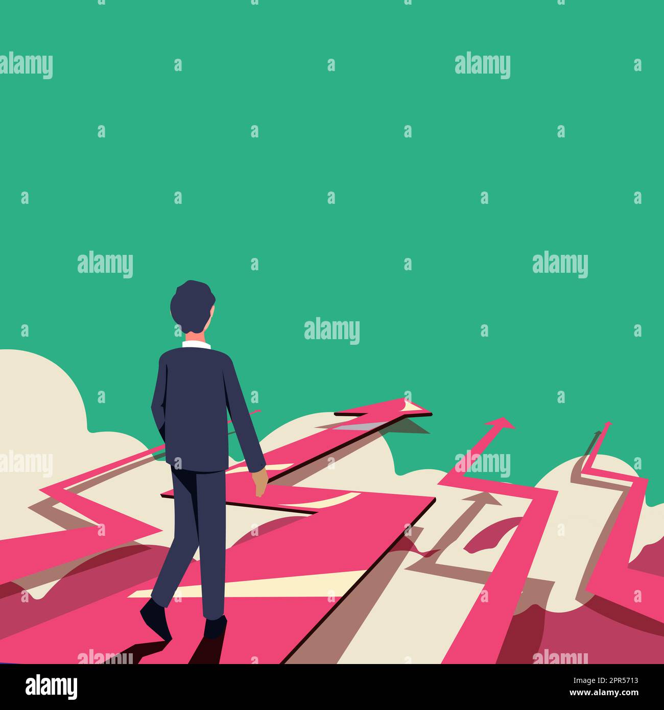 Walking arrows Stock Vector Images - Alamy