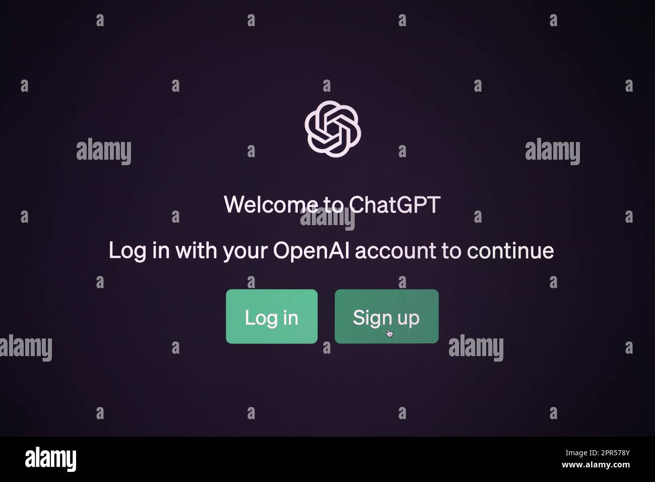 In this photo illustration, the ChatGPT log seen displayed on a laptop ...