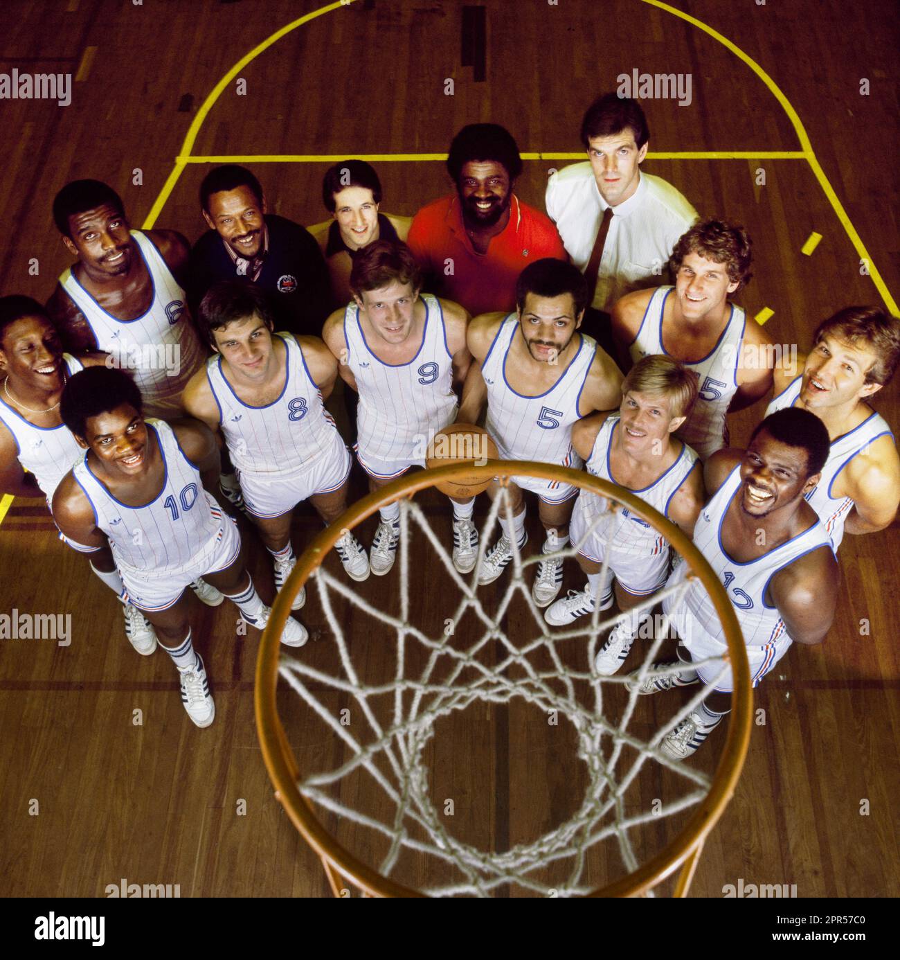 UK Basketball team photographed in London in 1980 Stock Photo - Alamy
