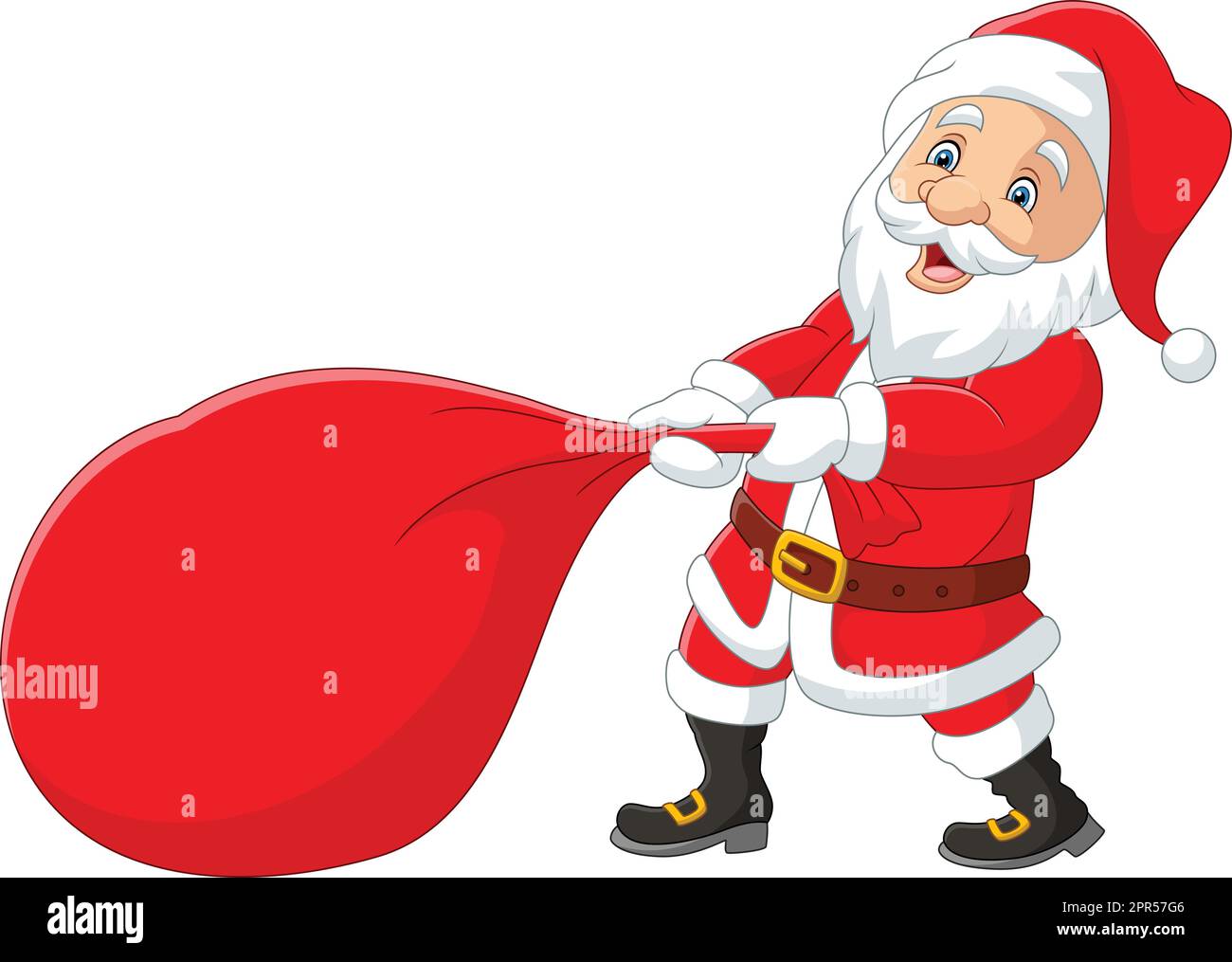 Red santa bag cartoon hi-res stock photography and images - Alamy