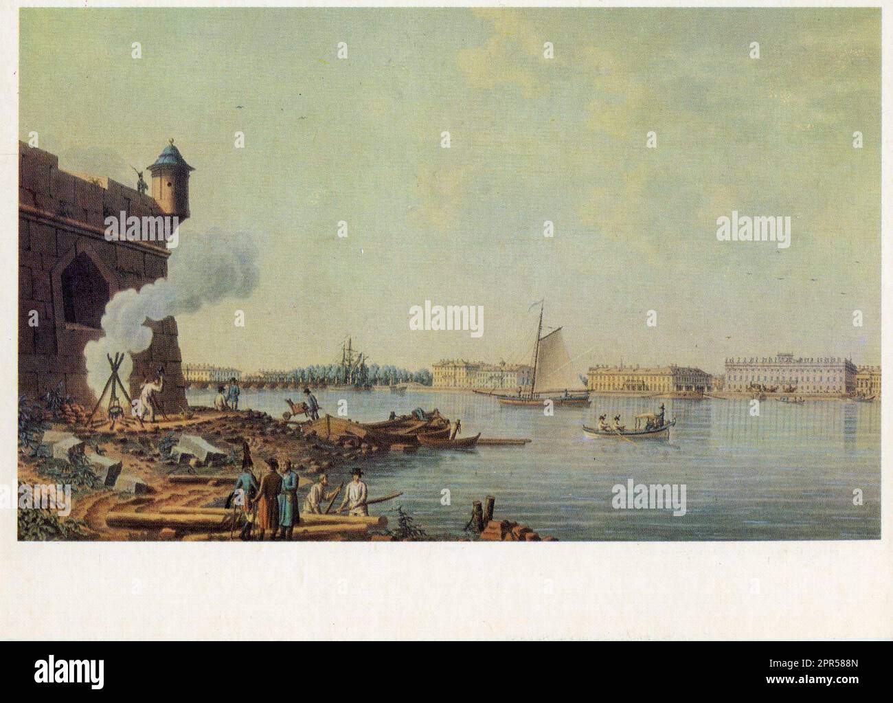 Moscow pictorial Pushkiniana. View of the Neva and the Marble Palace ...