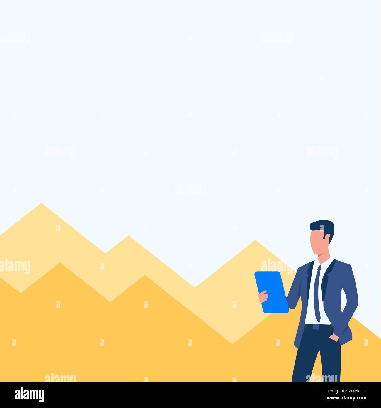 Manager in suit holds Stock Vector Images - Alamy