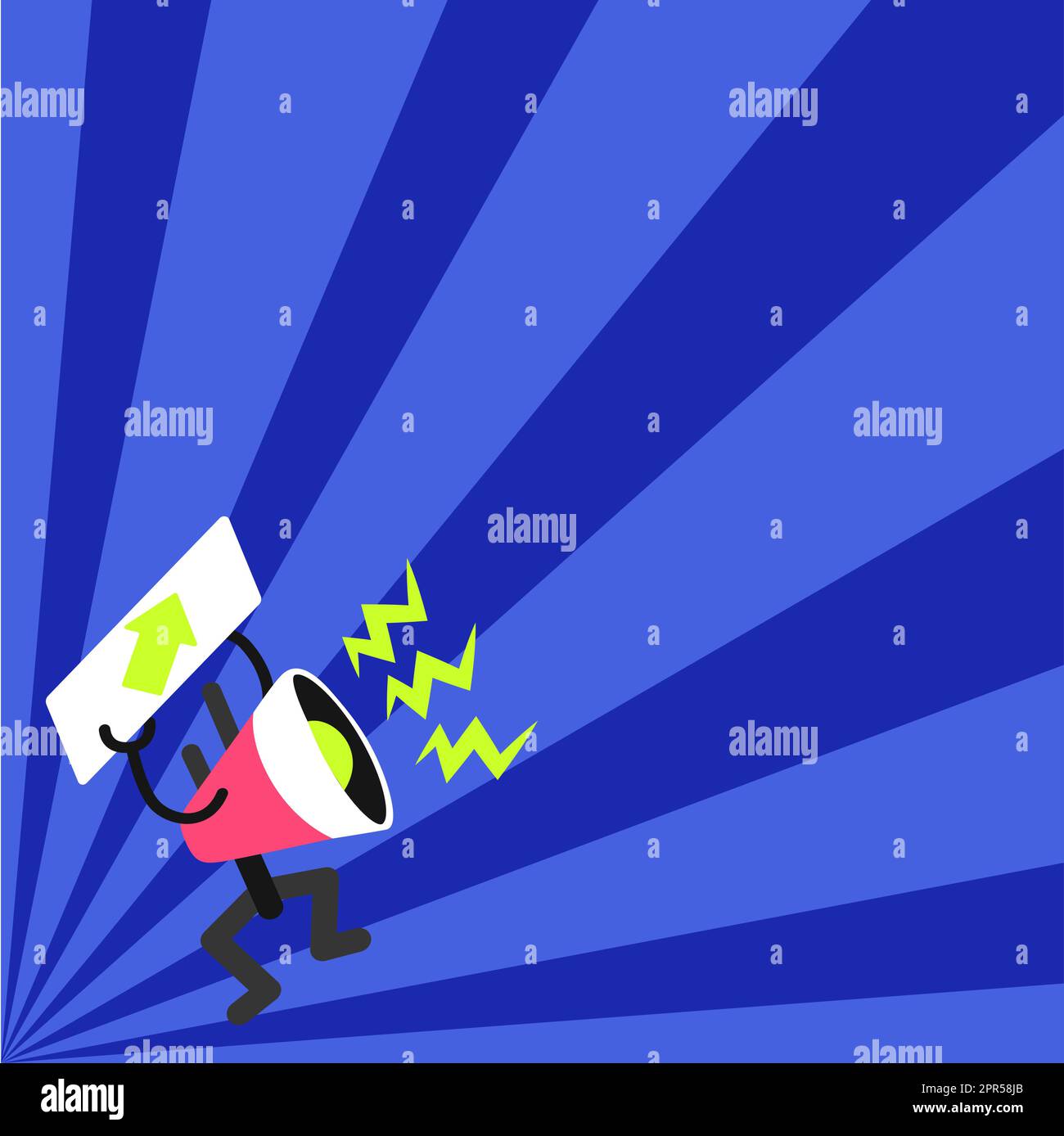 Megaphone Displaying Important Message. Object Announcing News Bulletin ...