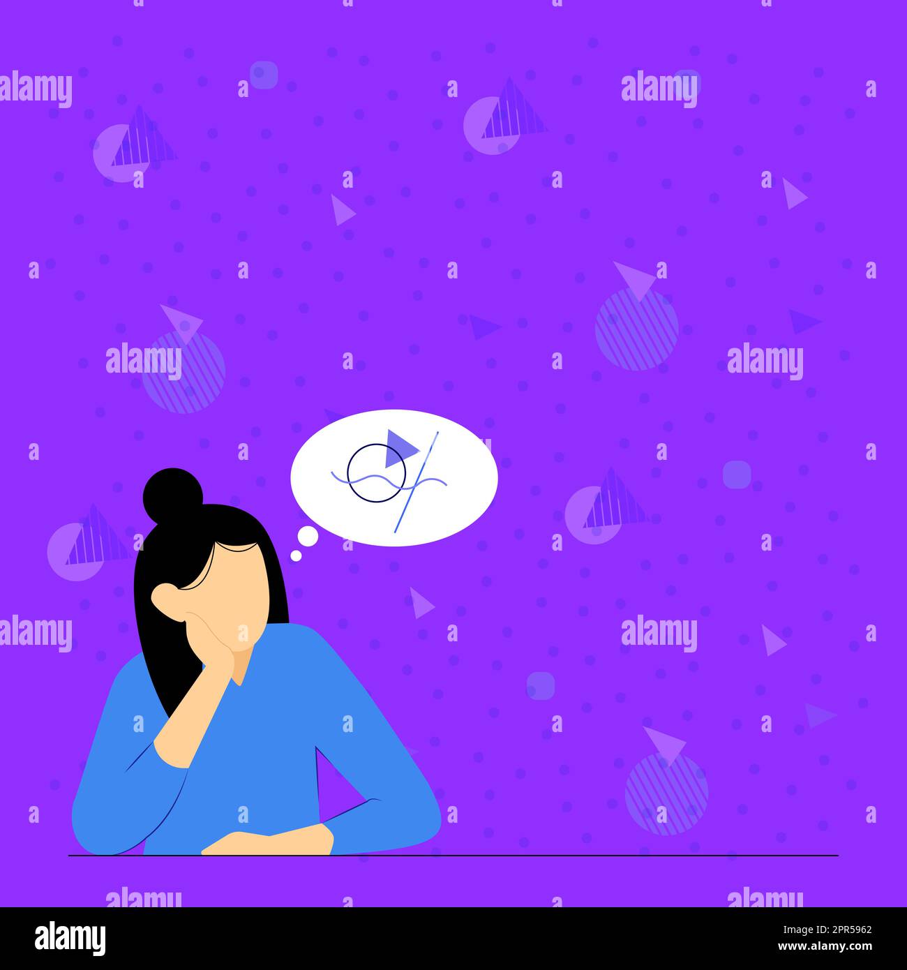 Illustration Of Lady Thinking Deeply Alone For New Amazing Tactical ...