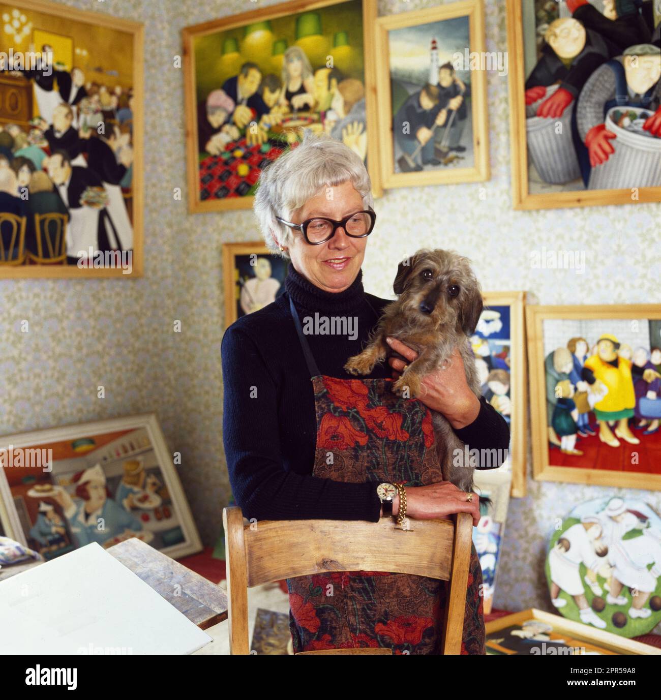 Actress Beryl Cooke photographed at home in 1985 Stock Photo - Alamy