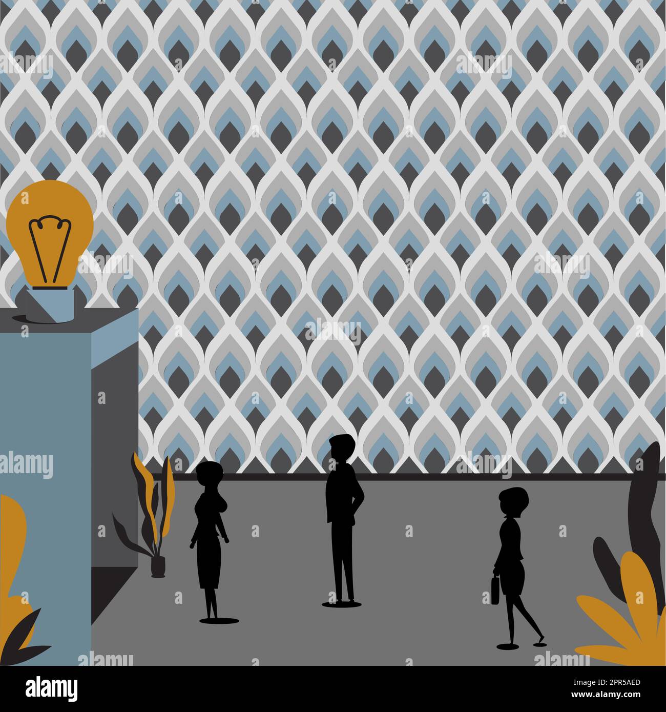 Thee Colleagues Climbing Upwards Mountain Reaching Success Presenting ...