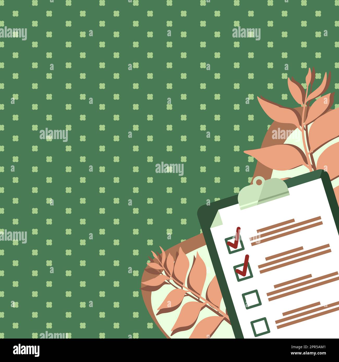 Clipboard Drawing With Checklist Marked Done Items On List. Board With ...