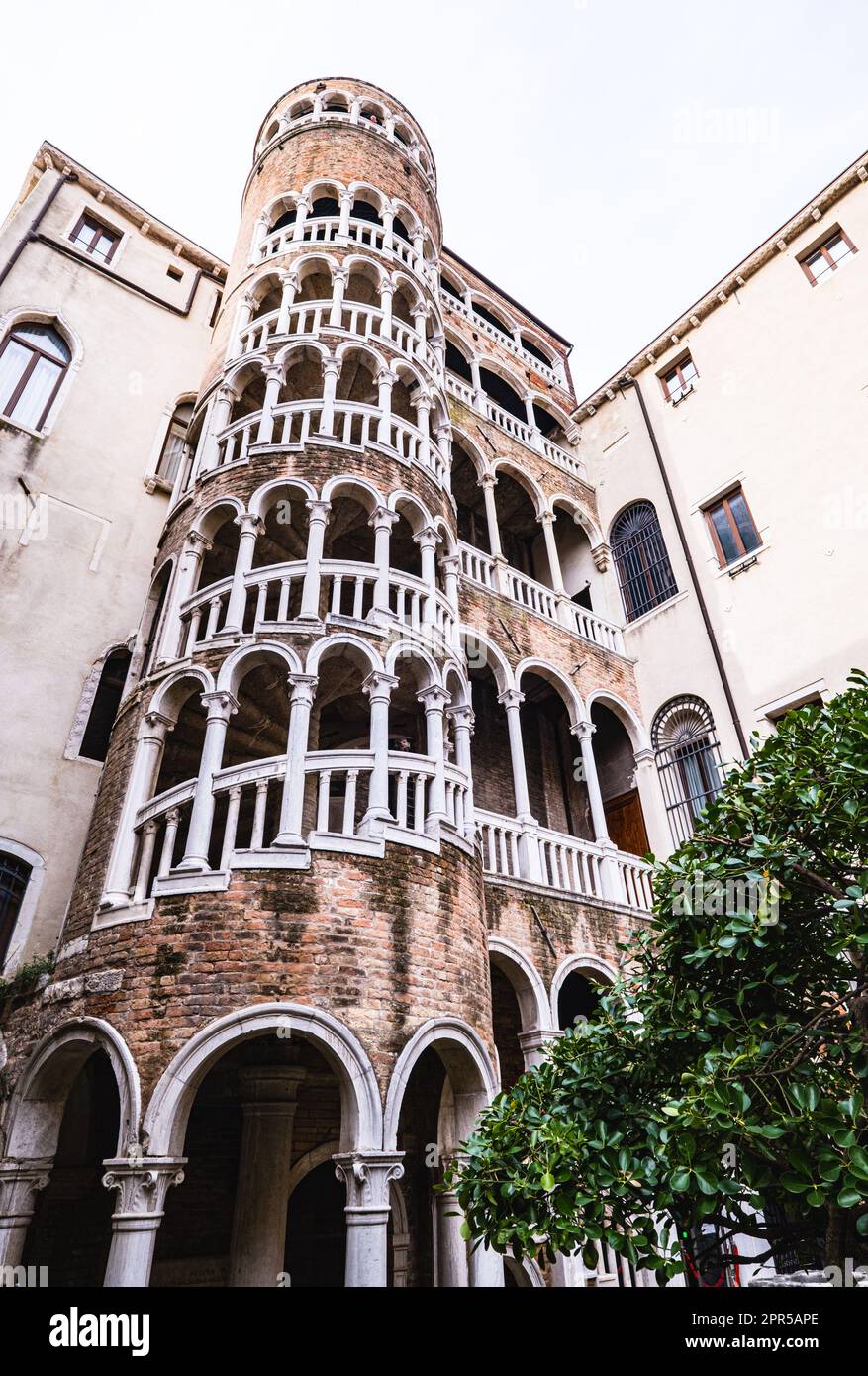 The graceful staircases and arches of the iconic Scala Contarini Tower ...