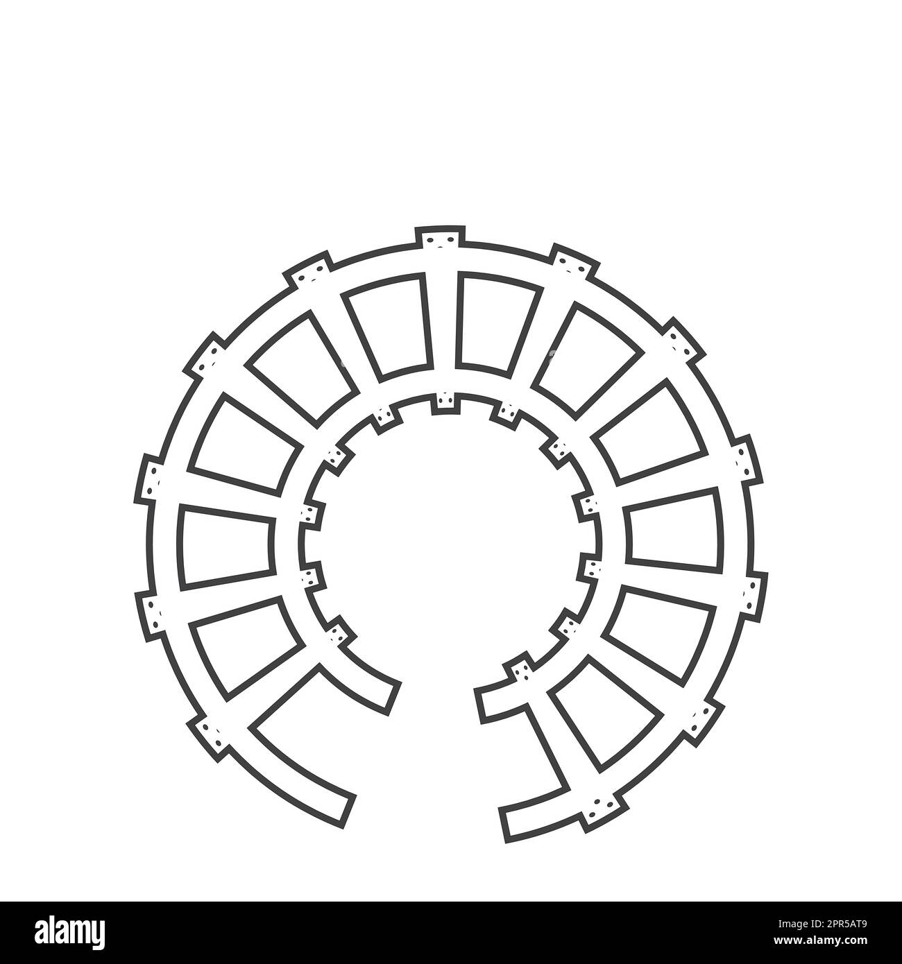 Straight railway Cut Out Stock Images & Pictures - Alamy