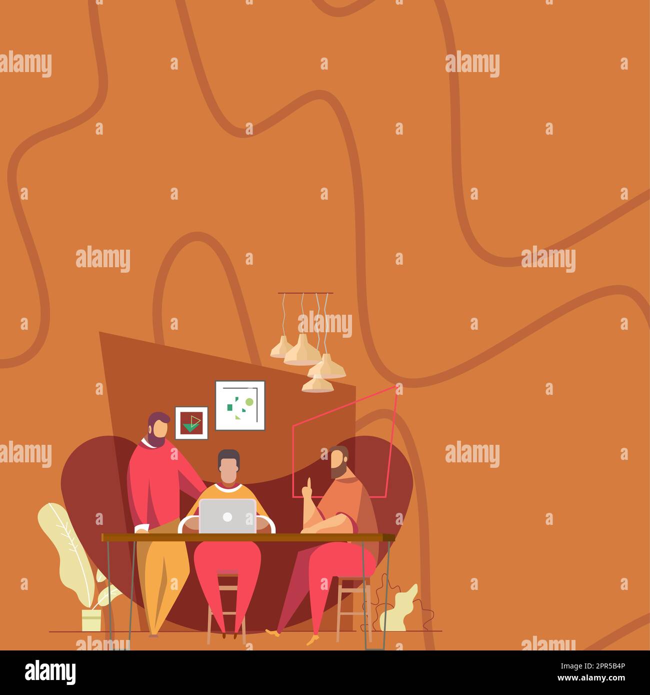 Three Colleagues Having Office Meeting Sharing Thoughts Together ...