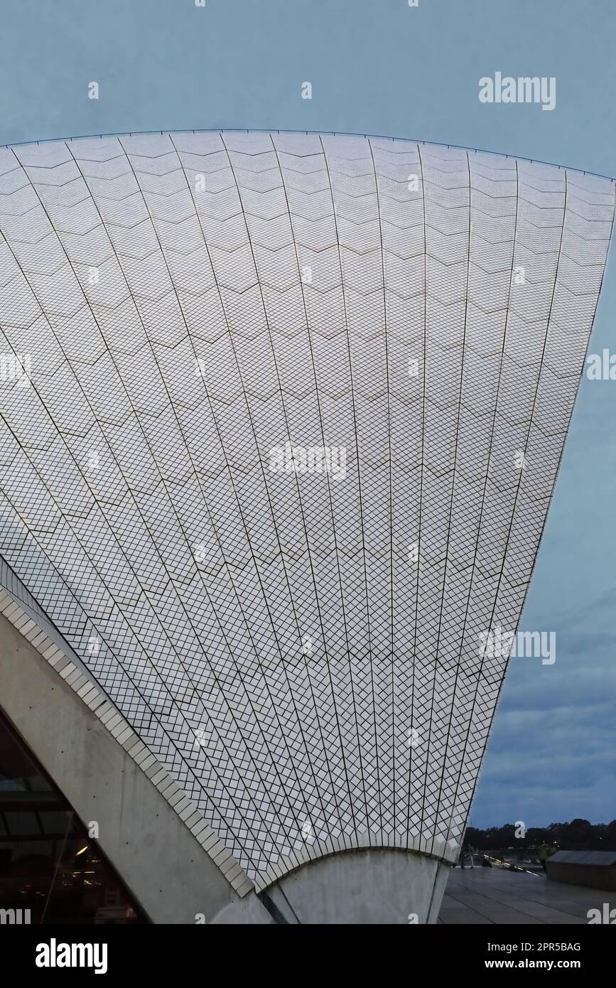 578 View at twilight from the west of the Sydney Opera House shell ...