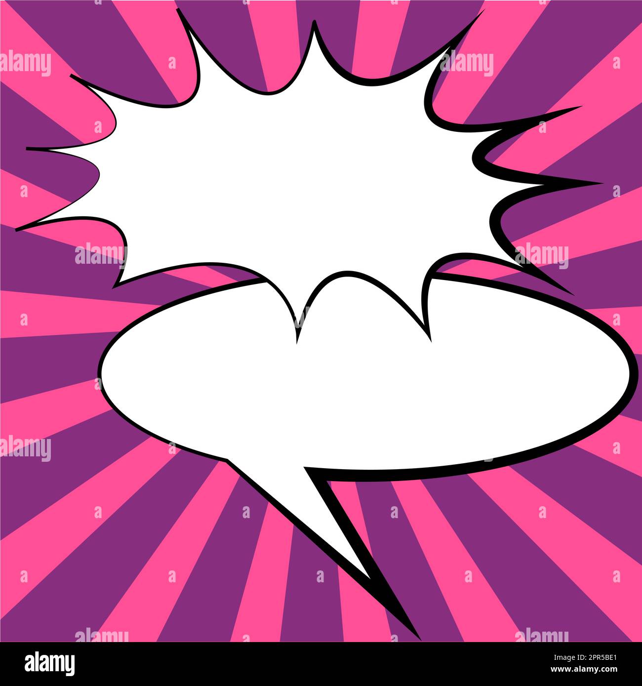 Comic Blank Speech Bubble With Copy Space And Colorful Doodles. Design ...