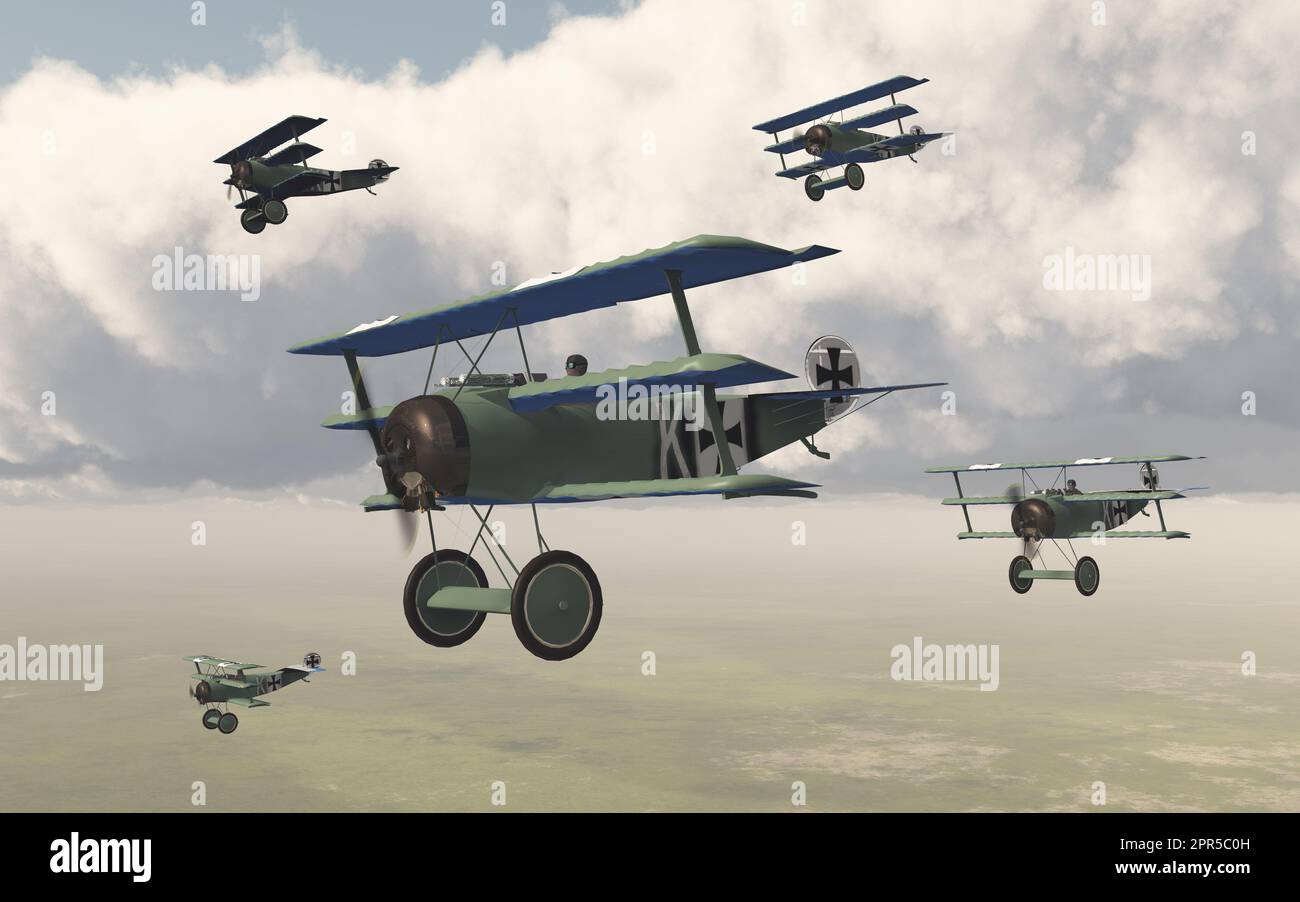 German fighter planes of World War I Stock Photo - Alamy