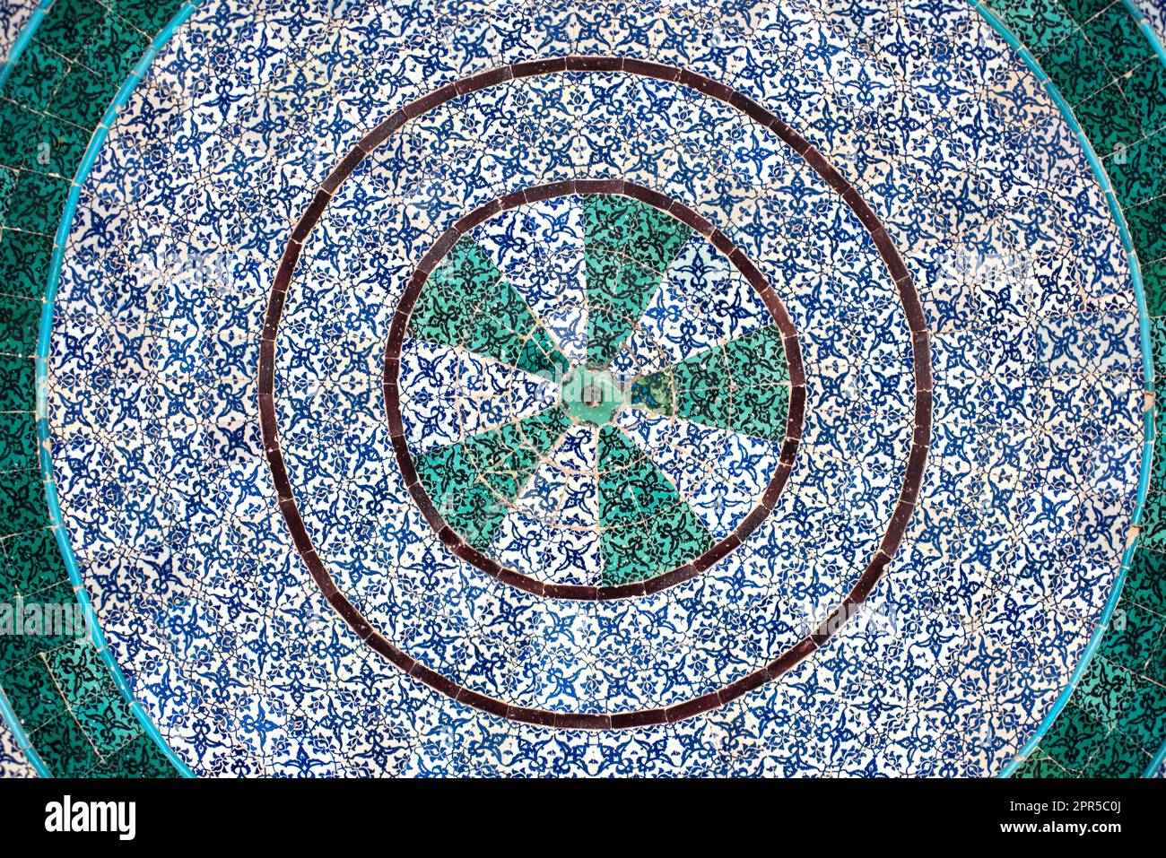 Arabic mosaic tile details on al-Aqsa mosque, Dome of the Rock. Temple ...