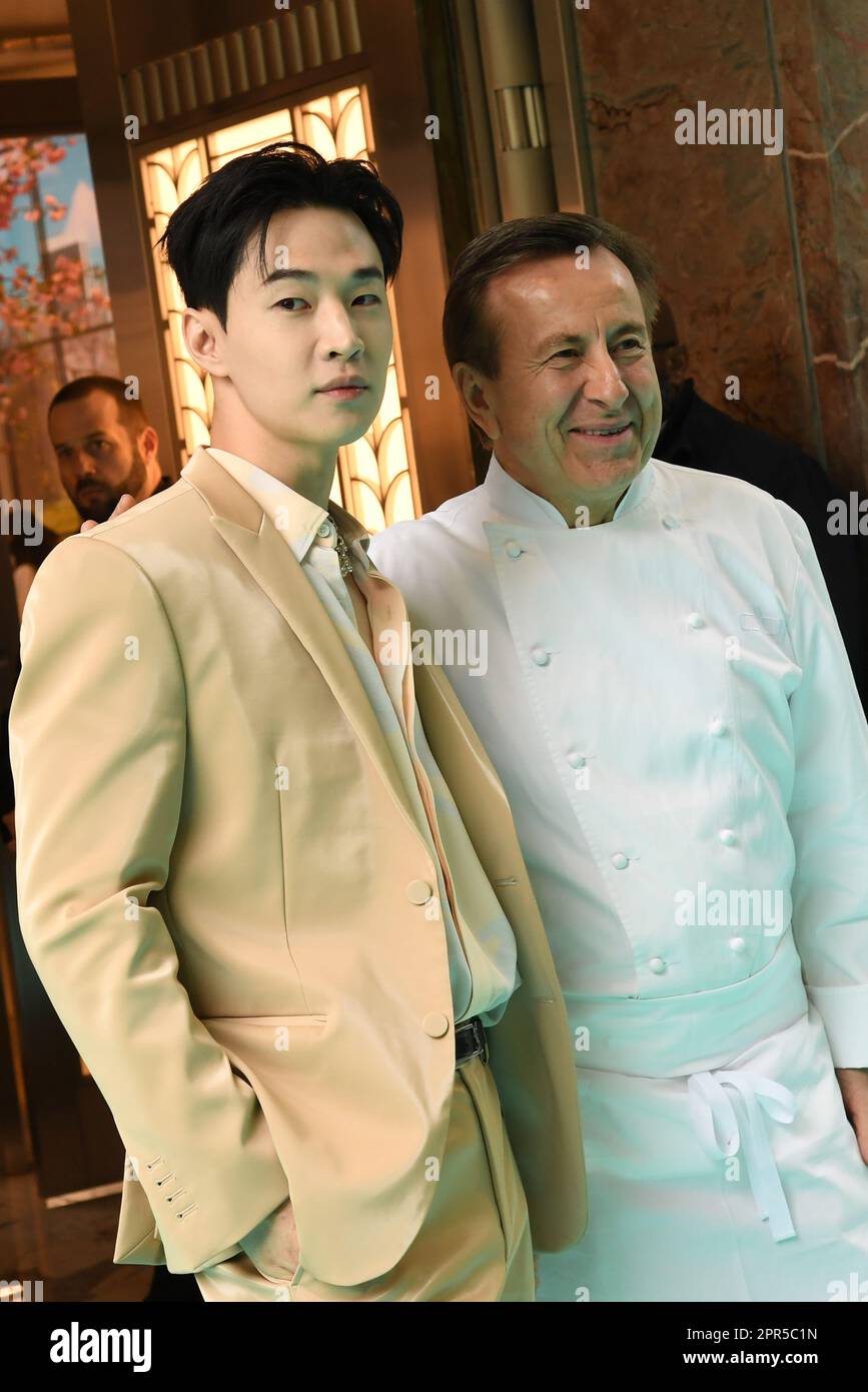 Henry Lau and French chef Daniel Boulud attend the Tiffany & Co ...
