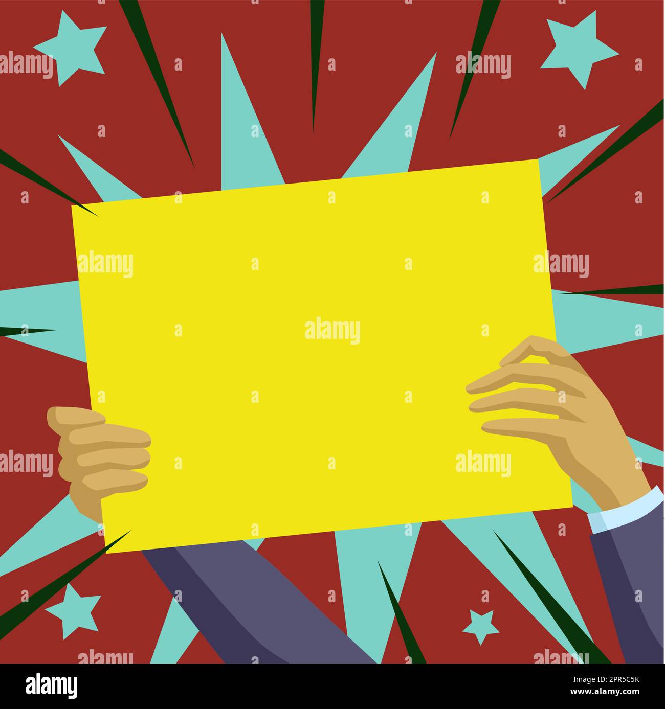 Businessman showing palms Stock Vector Images - Alamy