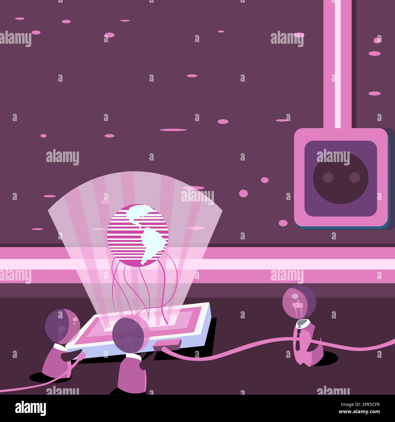 Global Ideas Joining Together Forming New Futuristic Technological ...