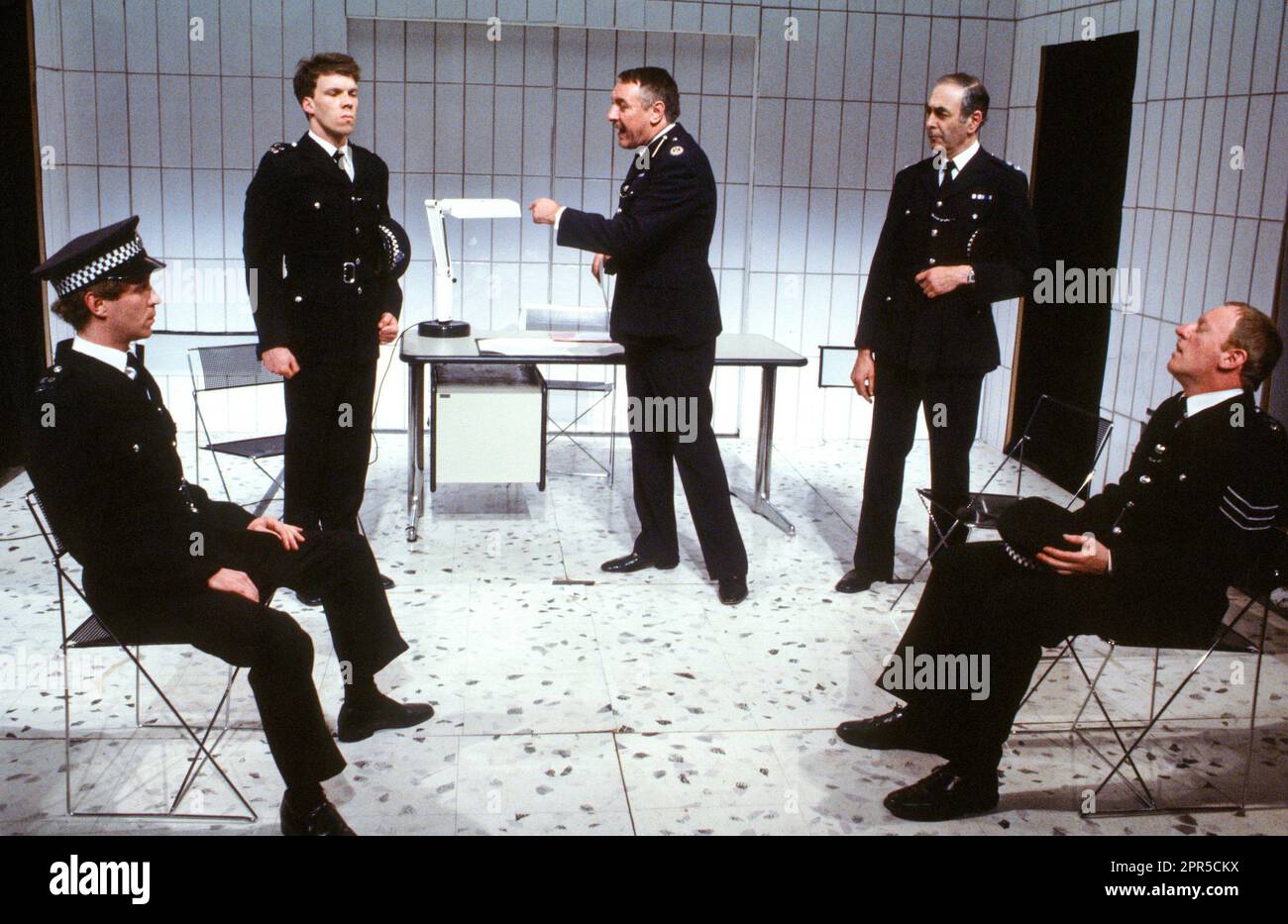 l-r: Derek Thompson (P.C. Jamieson), Phil Smeeton (P. C. Simon), Robert ...