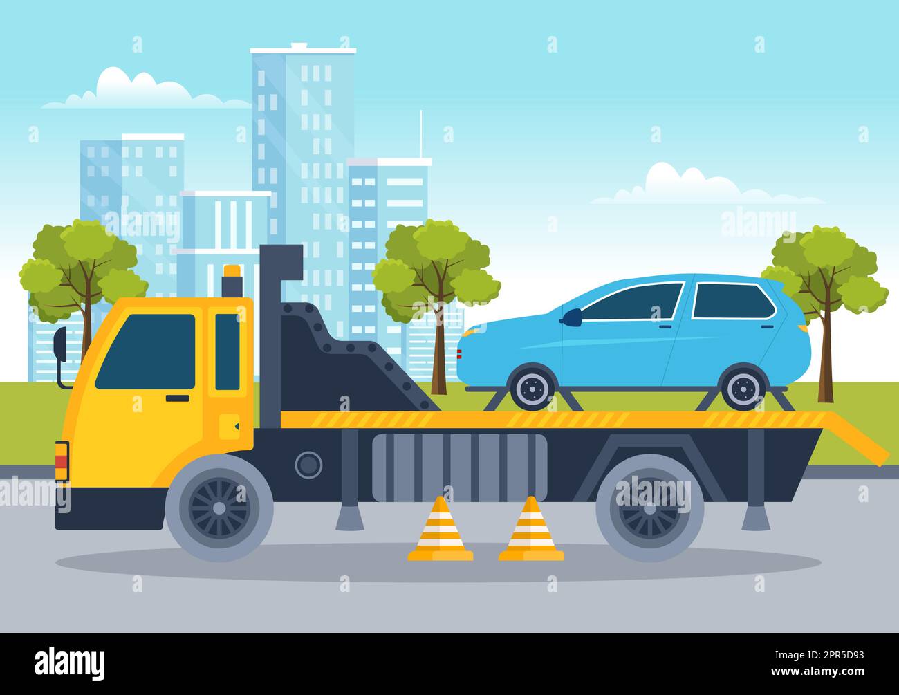 Auto Towing Car Using a Truck with Roadside Assistance Service in ...