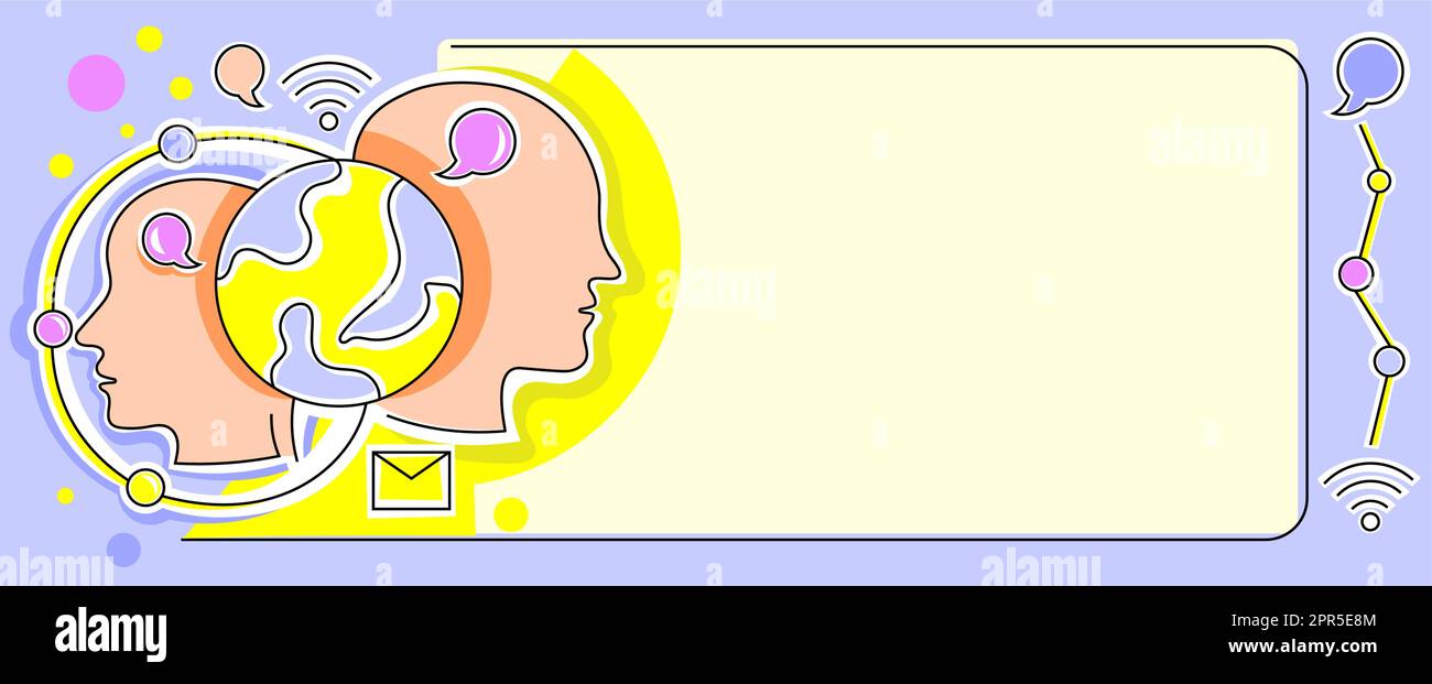 Multiple Heads Connected Showing New Technology Ideas. Gears In Brain ...