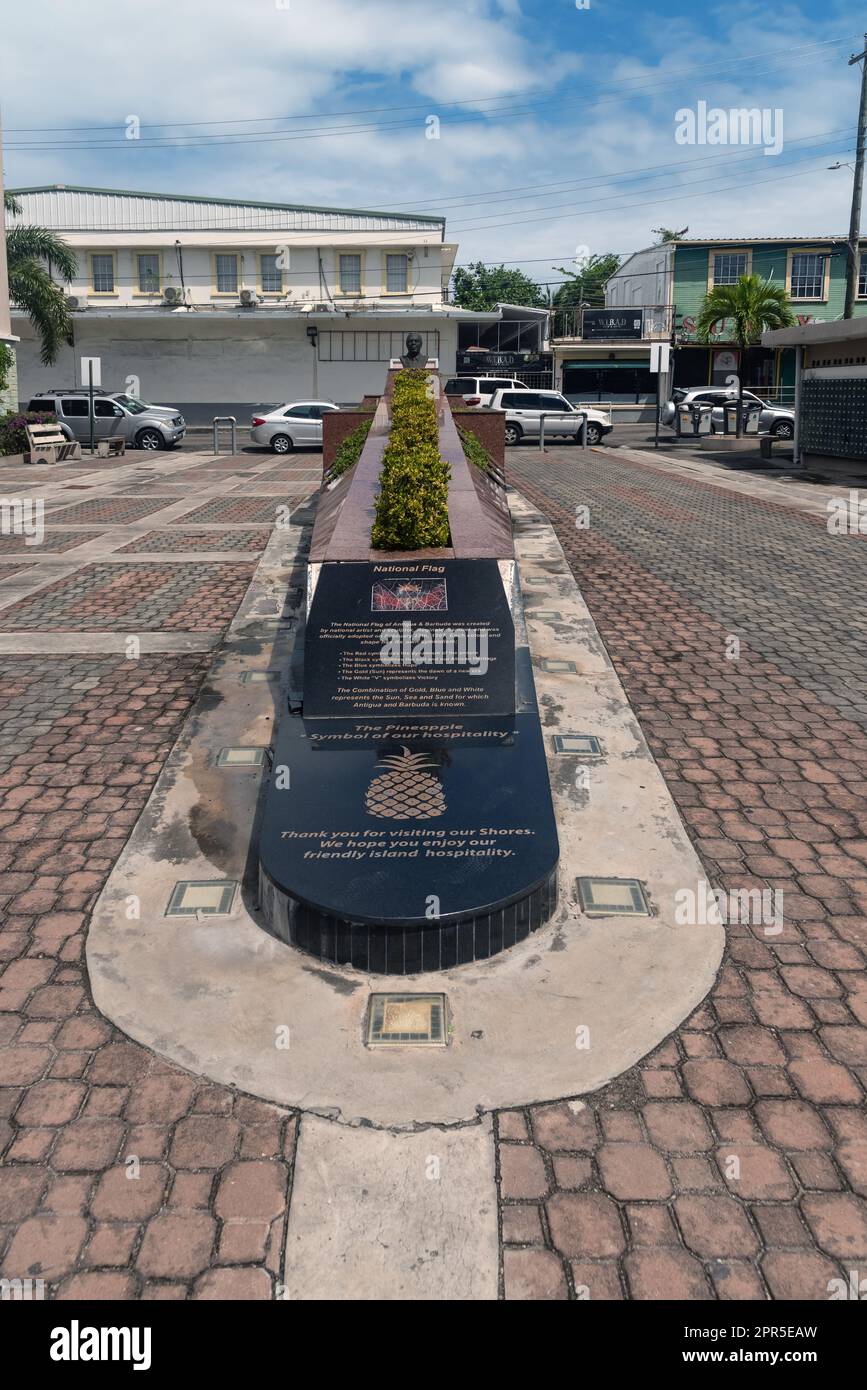 Monument national flag and symbol,, St. John's is the capital and ...