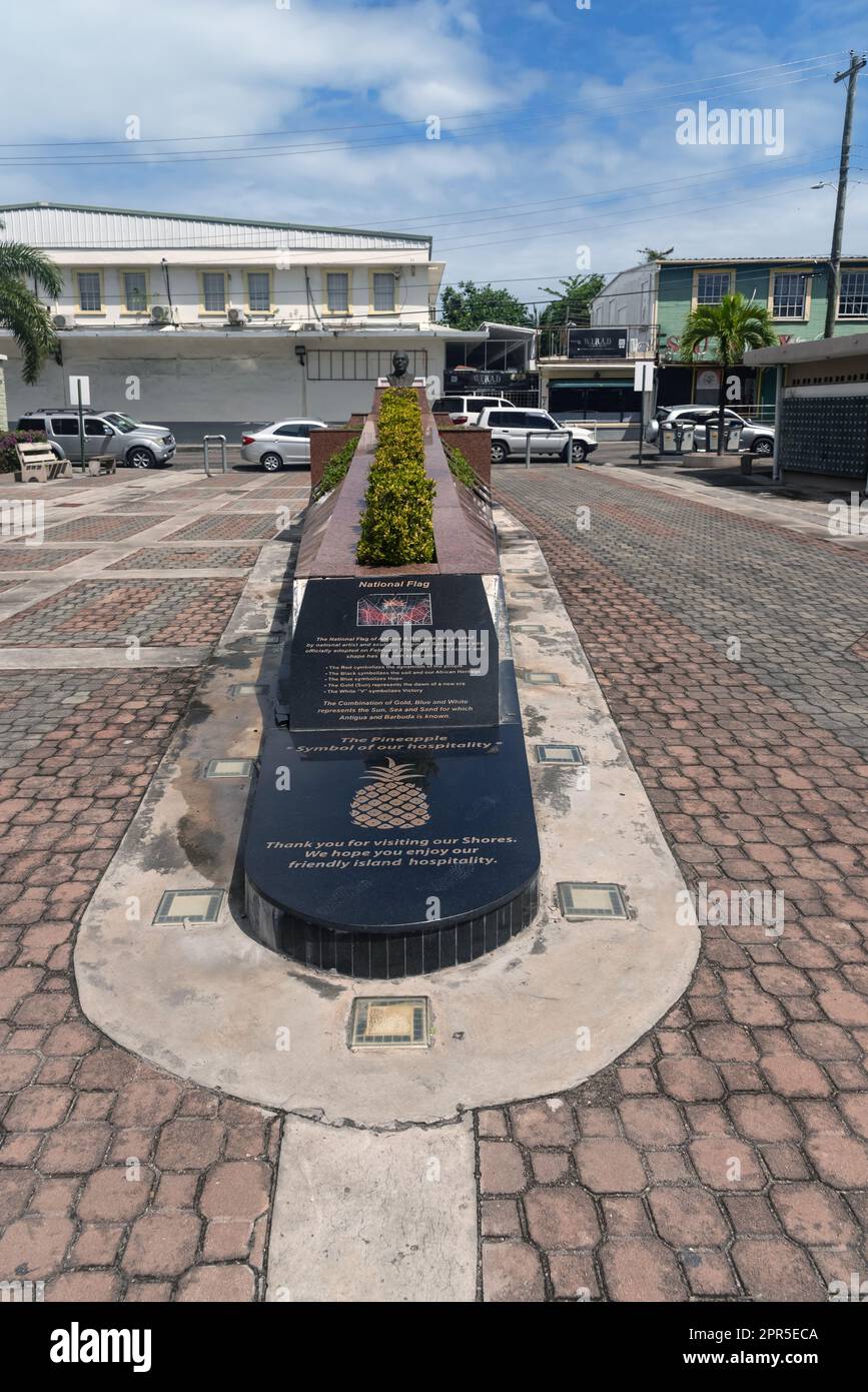 Monument national flag and symbol,, St. John's is the capital and ...