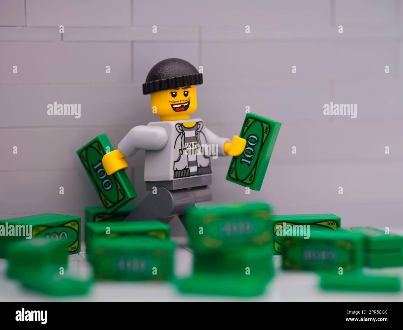 Lego minifigure thief hi-res stock photography and images - Alamy
