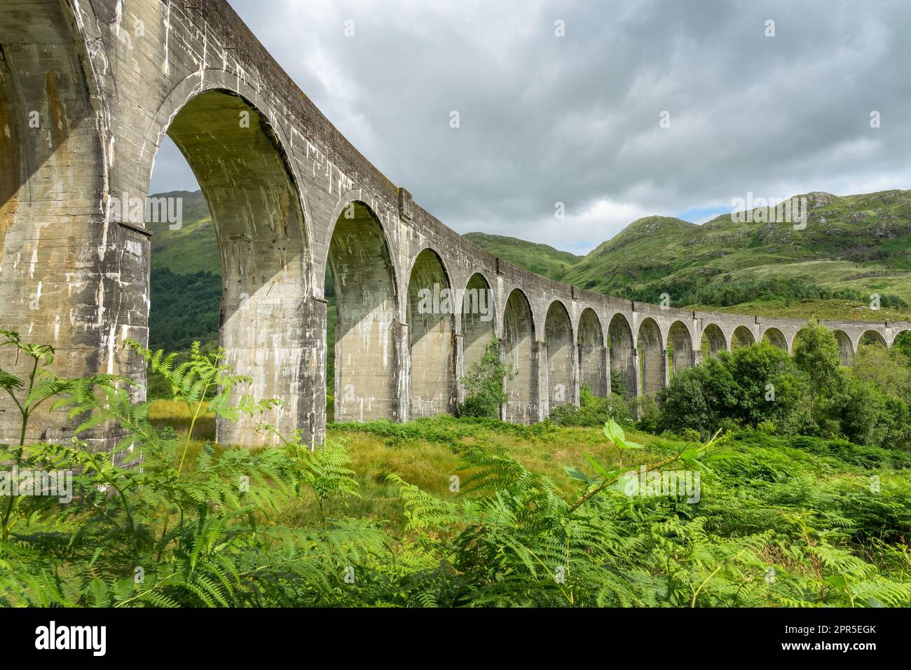 Glenfinnan viaduct in North West Highlands, Scotland, UK Stock Photo ...