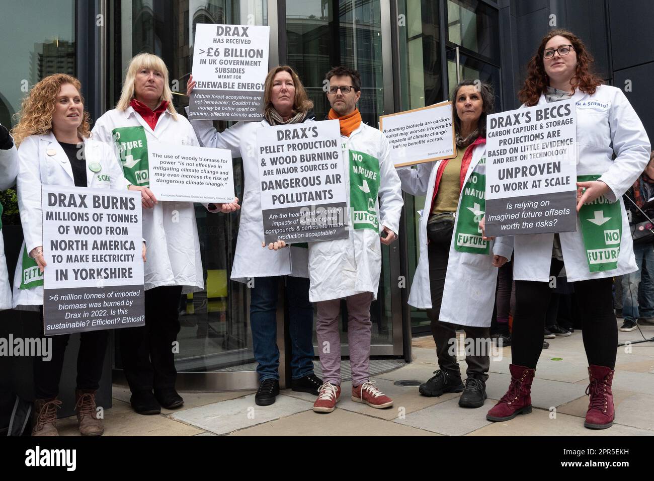 London, UK. 26th April 2023. Climate activists, including from ...