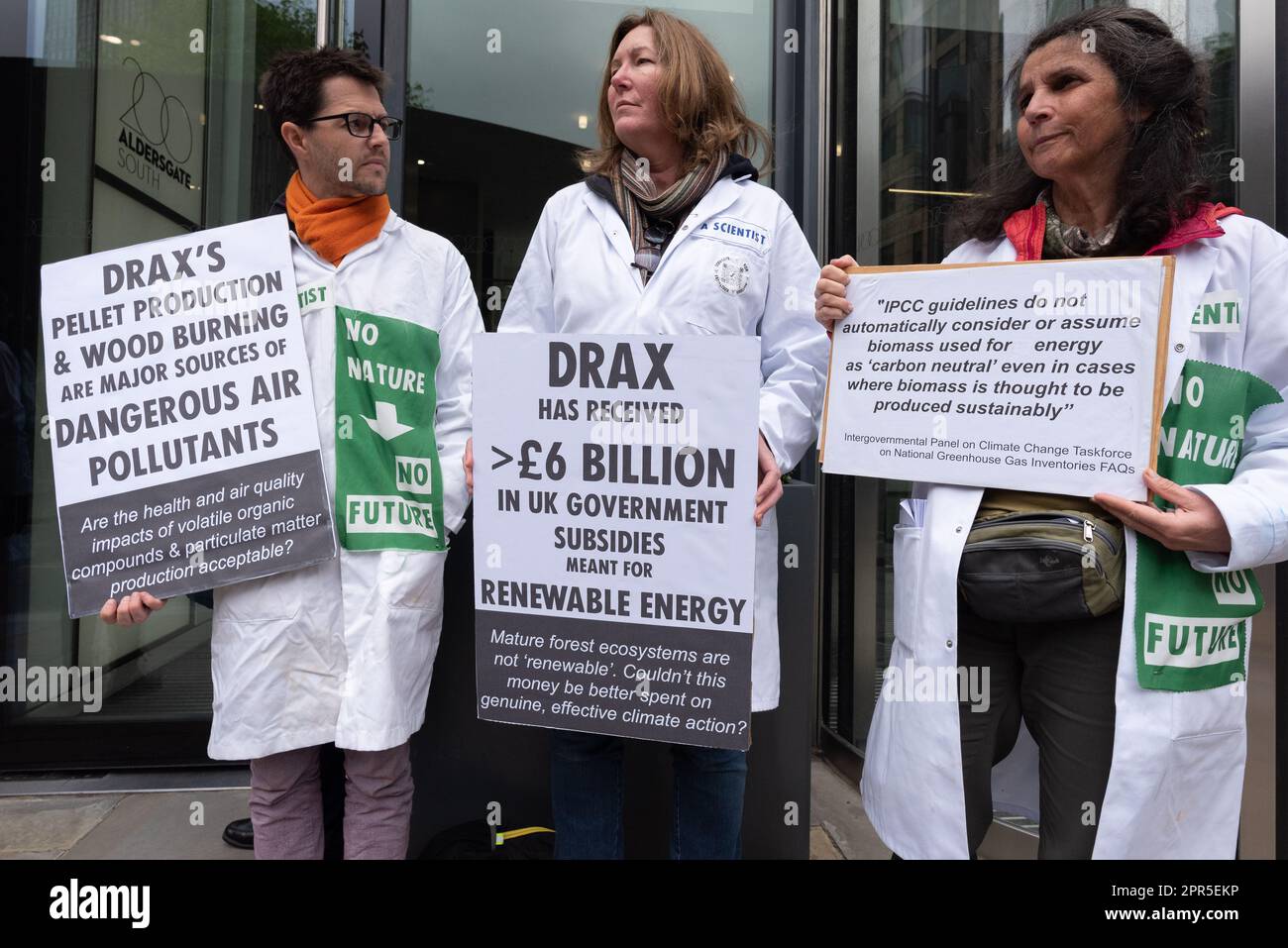 London, UK. 26th April 2023. Climate activists, including from ...