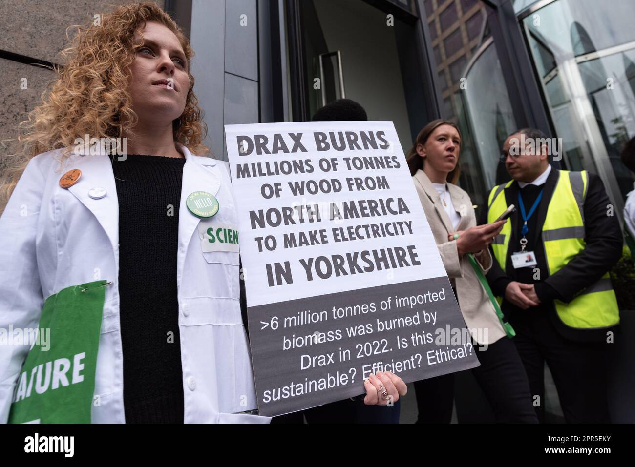 London, UK. 26th April 2023. Climate activists, including from ...