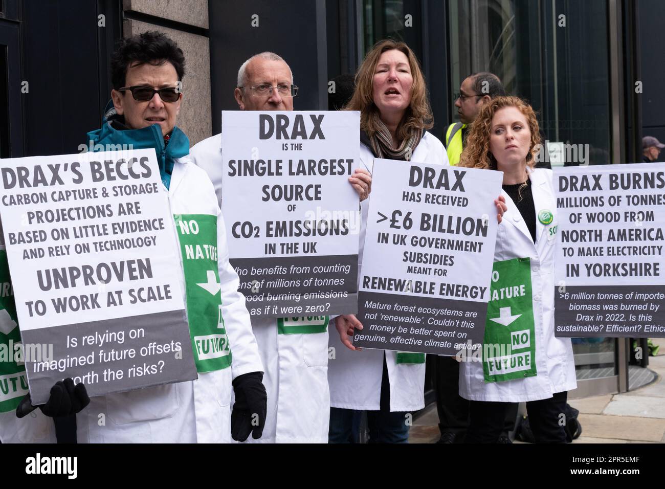 London, UK. 26th April 2023. Climate activists, including from ...