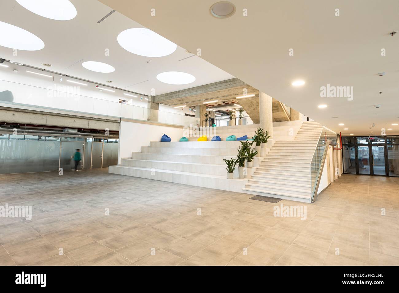Interior of the big office space wallway Stock Photo - Alamy