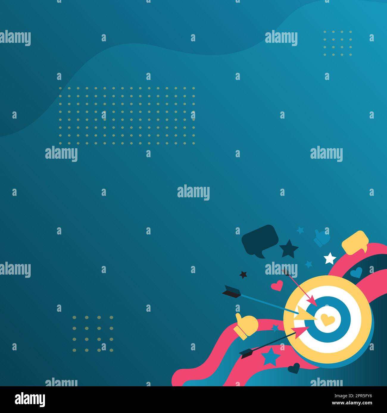 Presenting Message Hitting Target Concept, Abstract Announcing Goal ...