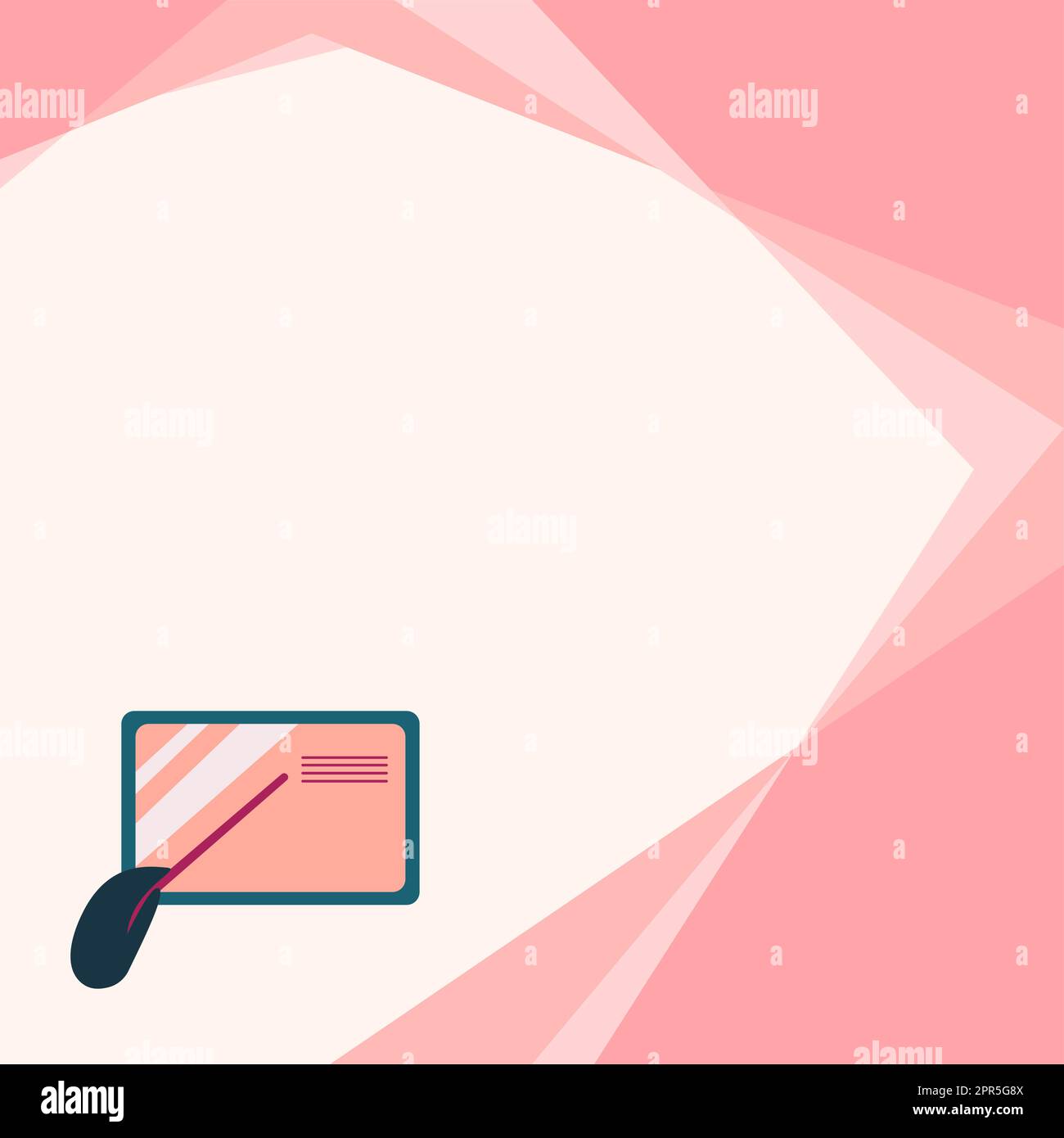 Card Drawing With Hand Pointing Stick At Small Details. Cardboard ...