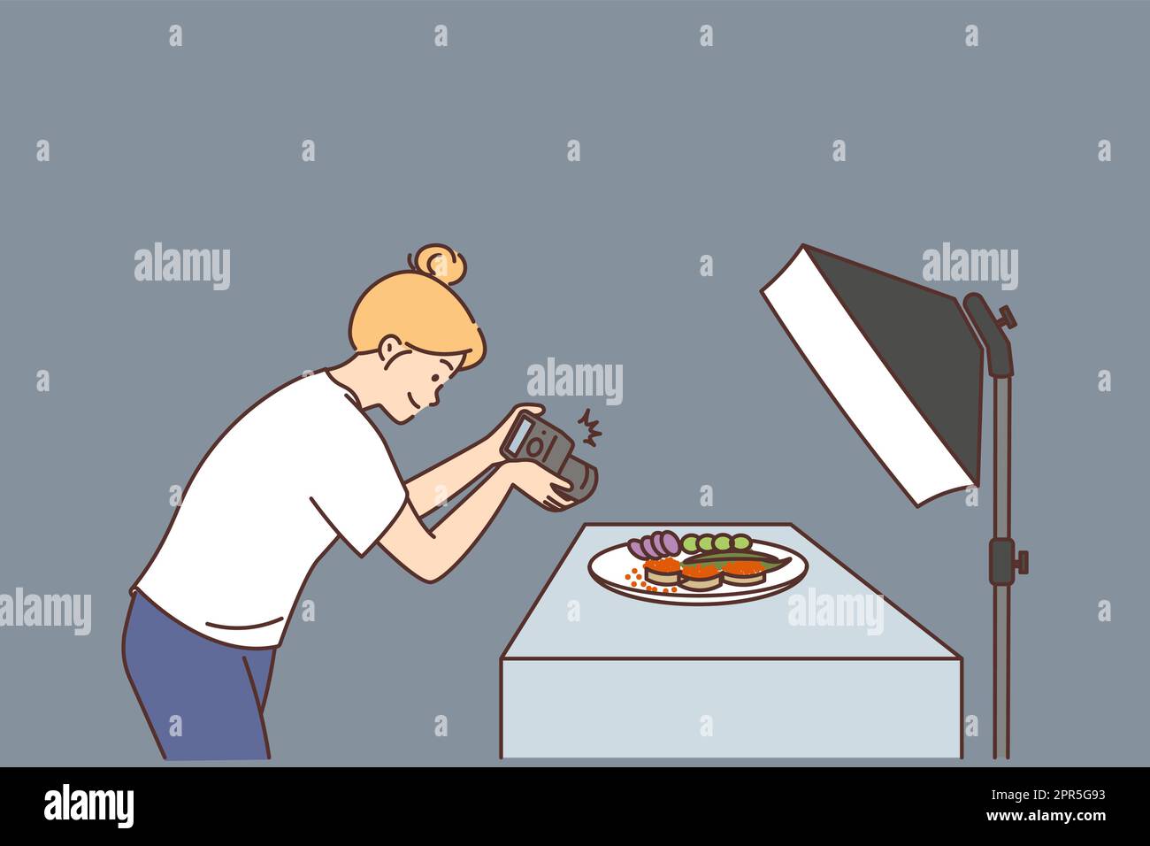 Food photographer professional camera Stock Vector Images - Alamy