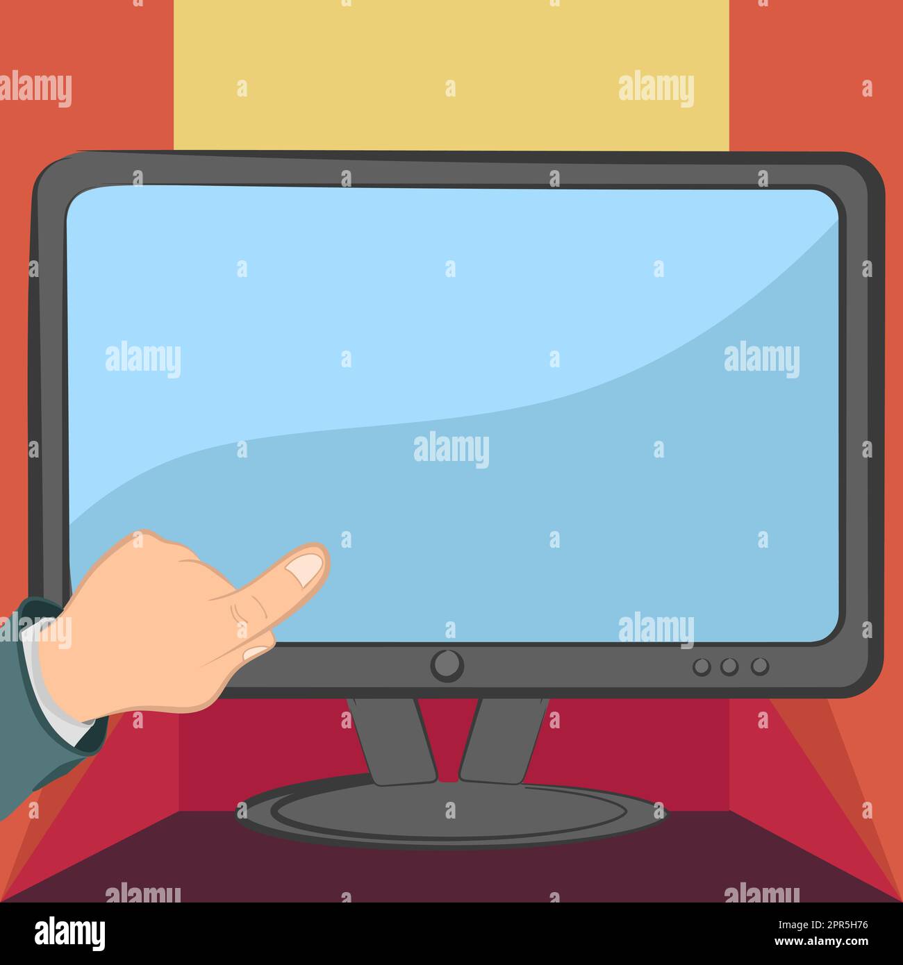 One Finger Pointing Important Information. Hand Presenting Crutial ...