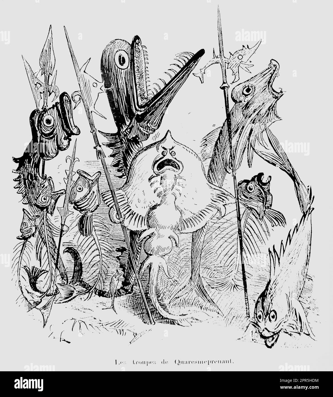 Albert Robida - Troops of Quaresmeprenant - Lenten Fare - The Fourth ...