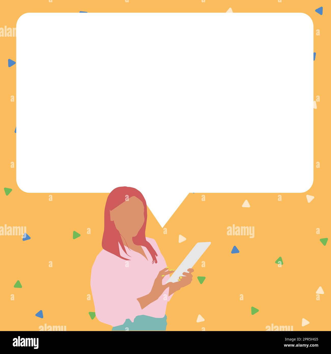 Drawing With Conversation Bubble Showing New Announcement. Speech ...