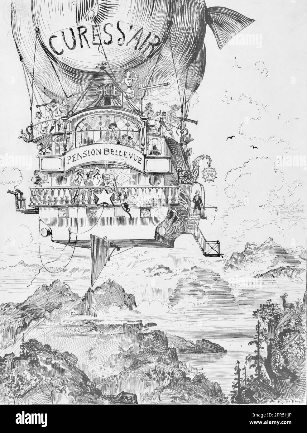 Albert Robida - Medicial Trips for Air Cures in the Mountains - 1883 ...