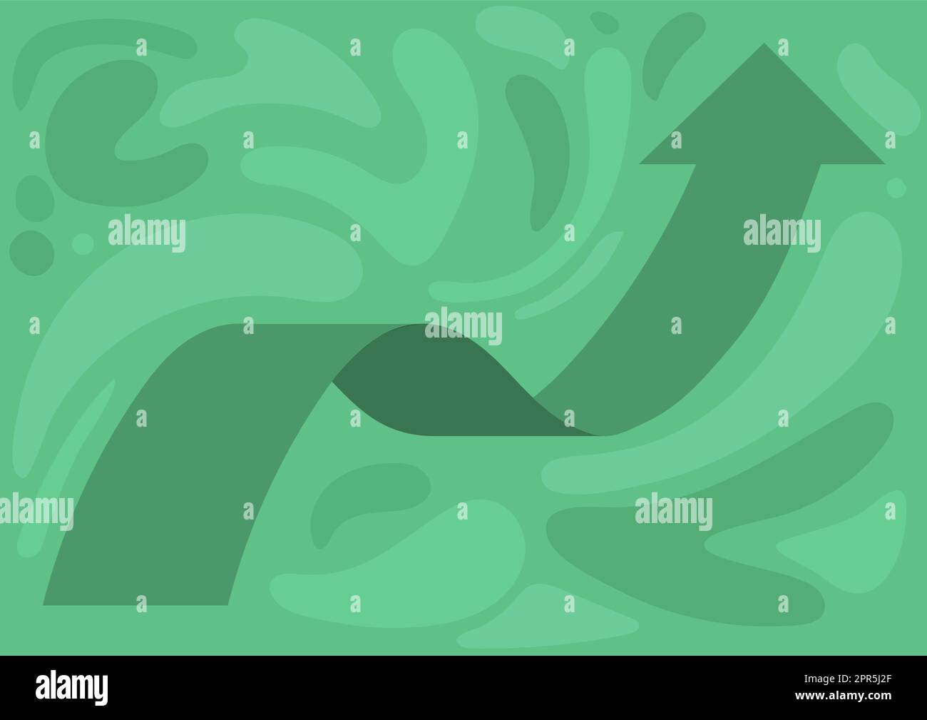 Illustration Of A Big Long Arrow Floating Smoothly Towards The Sky High ...