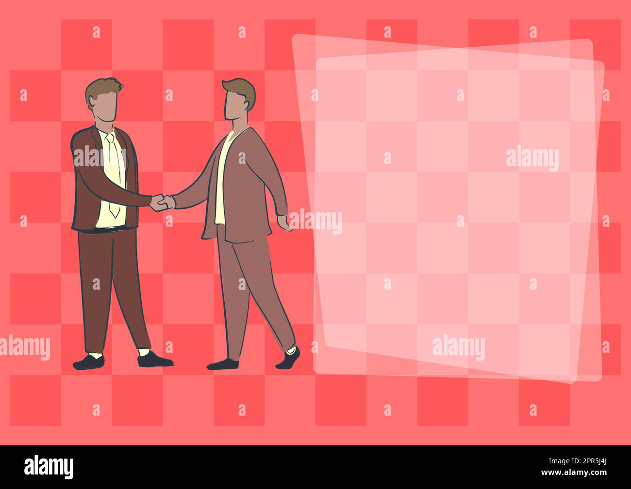 Two colleagues shaking hands congratulating successful teamwork ...