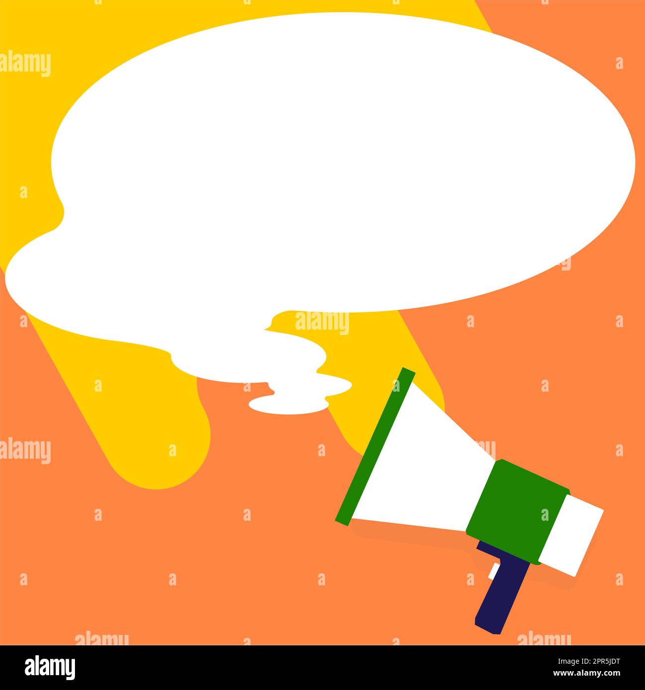 Presenter With Conversation Bubble Showing New Announcement. Colleague ...