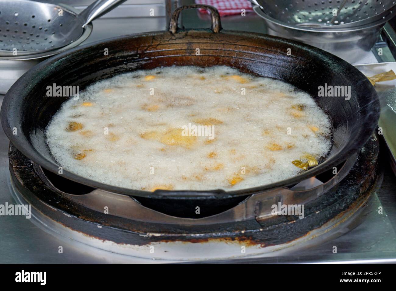 traditional food stall in the streets of cebu city at the philippines ...
