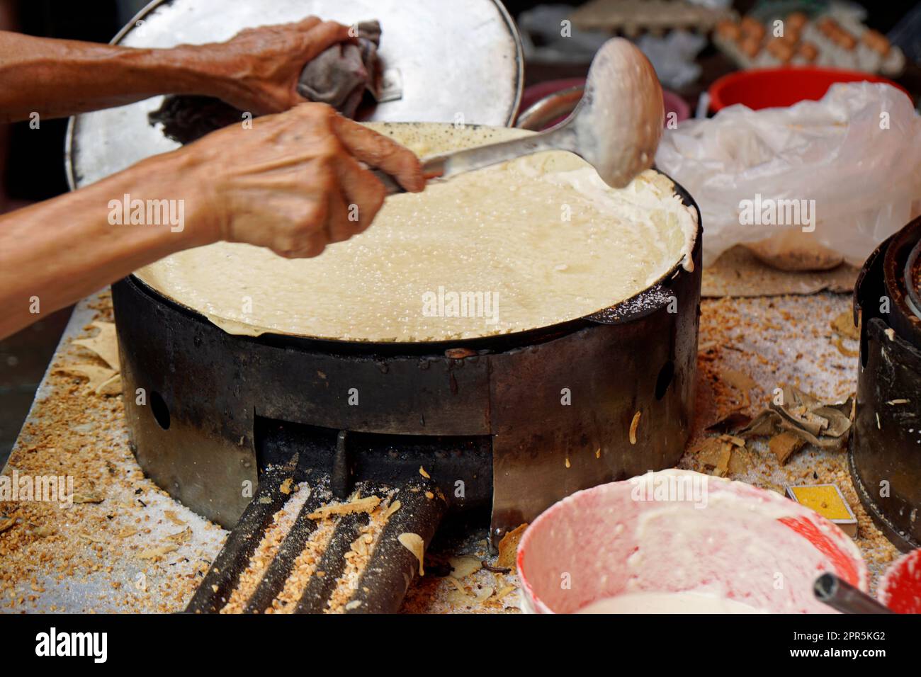 traditional food stall in the streets of cebu city at the philippines ...