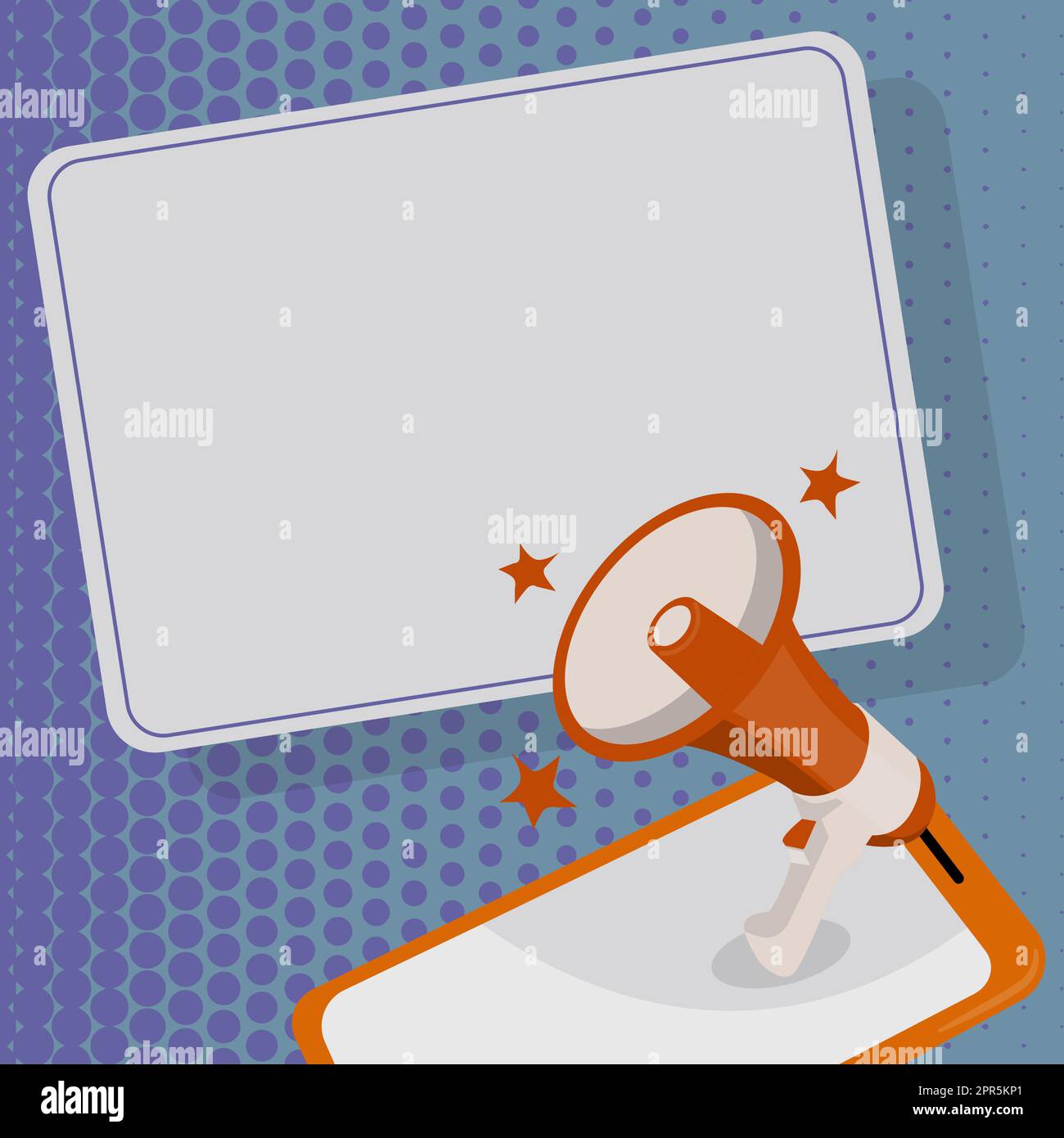 Megaphone Displaying Important Message. Object Announcing News Bulletin ...