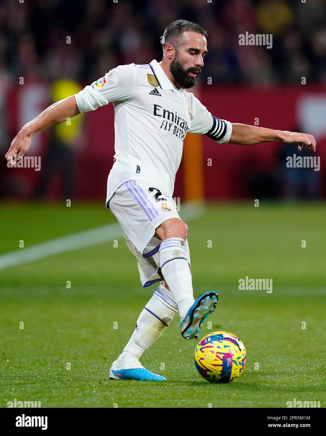 Daniel Carvajal of Real Madrid during the La Liga match between Girona ...