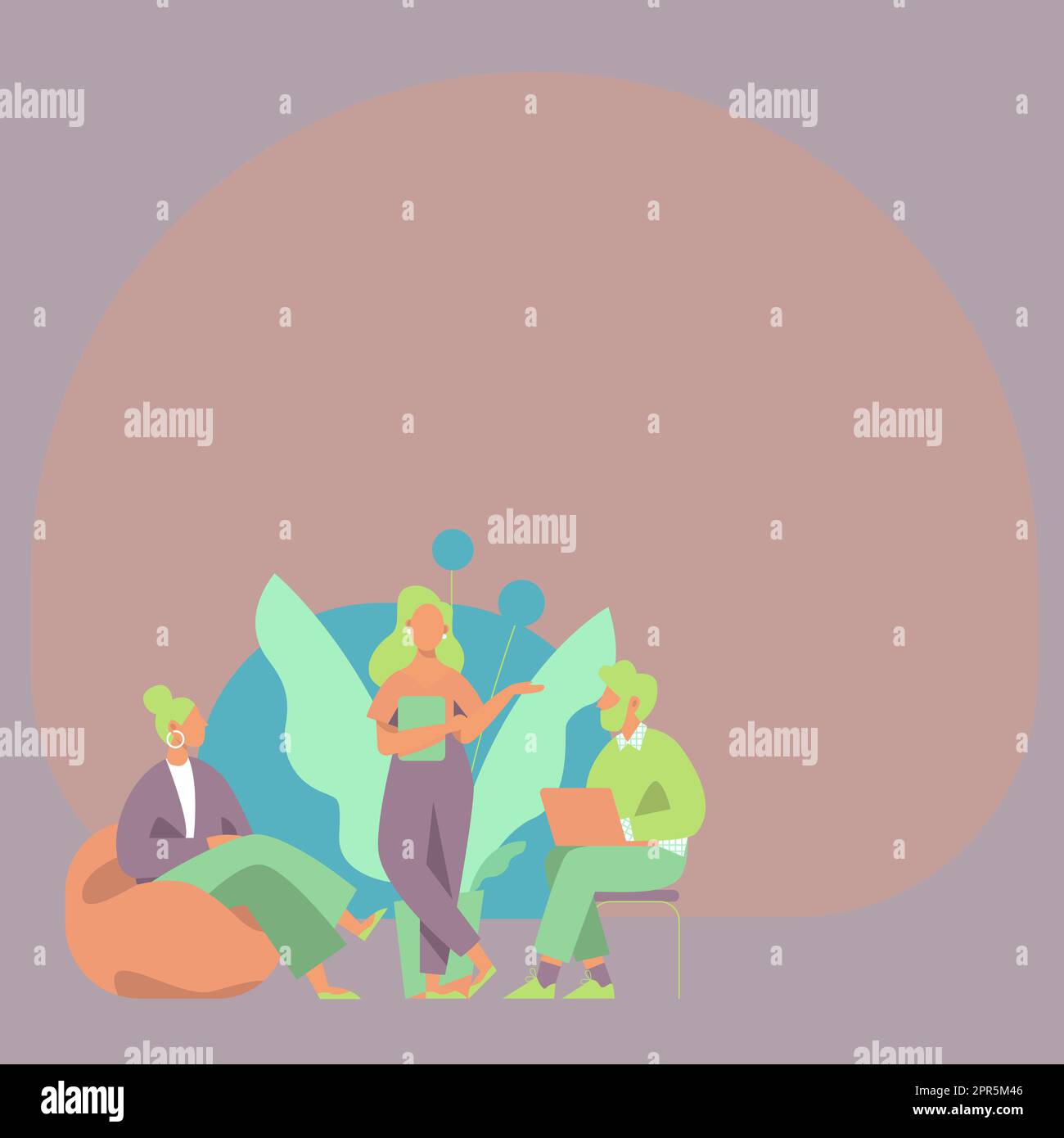 Three Colleagues Having Office Meeting Sharing Thoughts Together ...